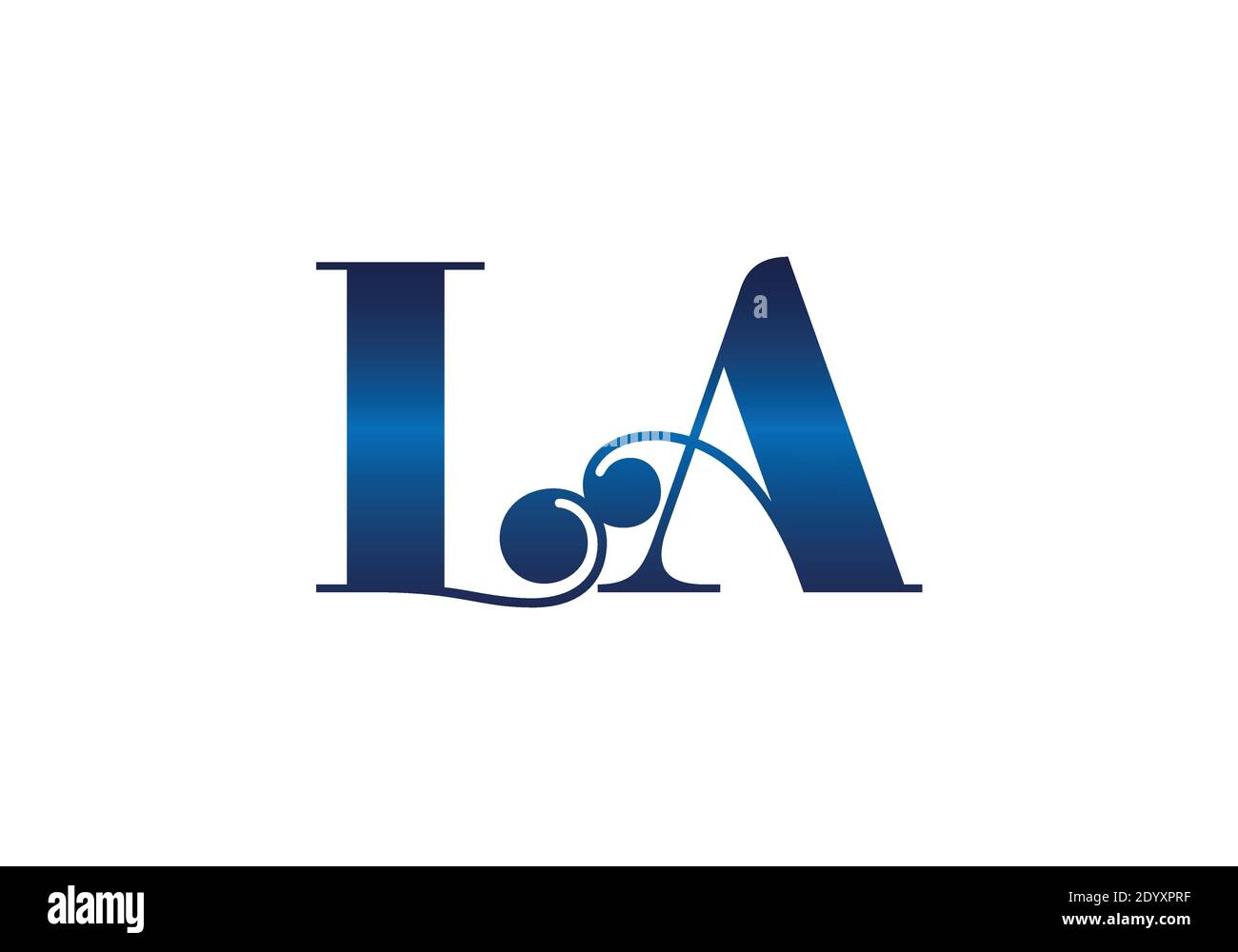 Initial Monogram Letter L A Logo Design Vector Template. L A Letter ...