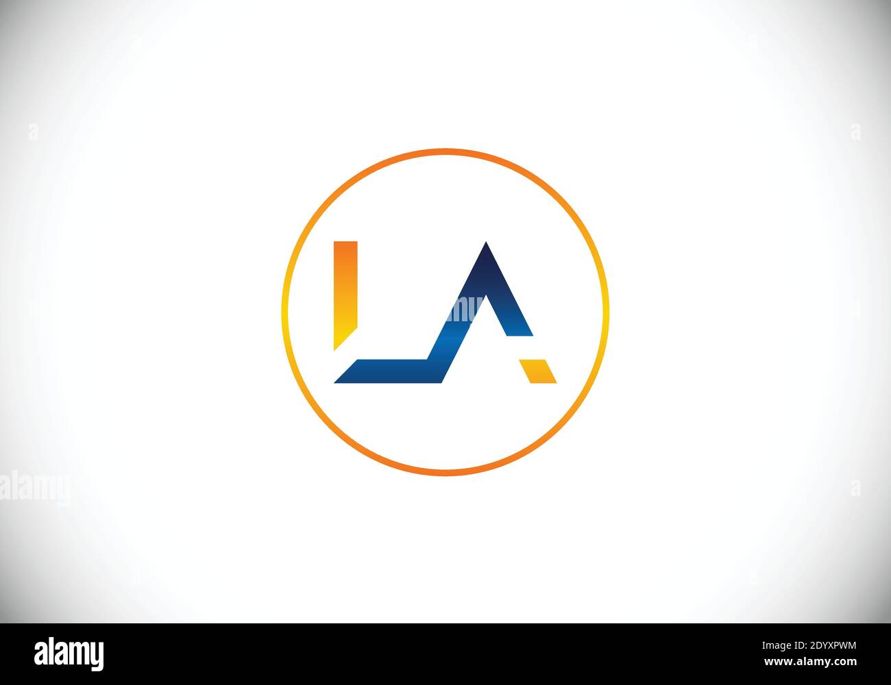 Initial Monogram Letter L A Logo Design Vector Template. L A Letter ...
