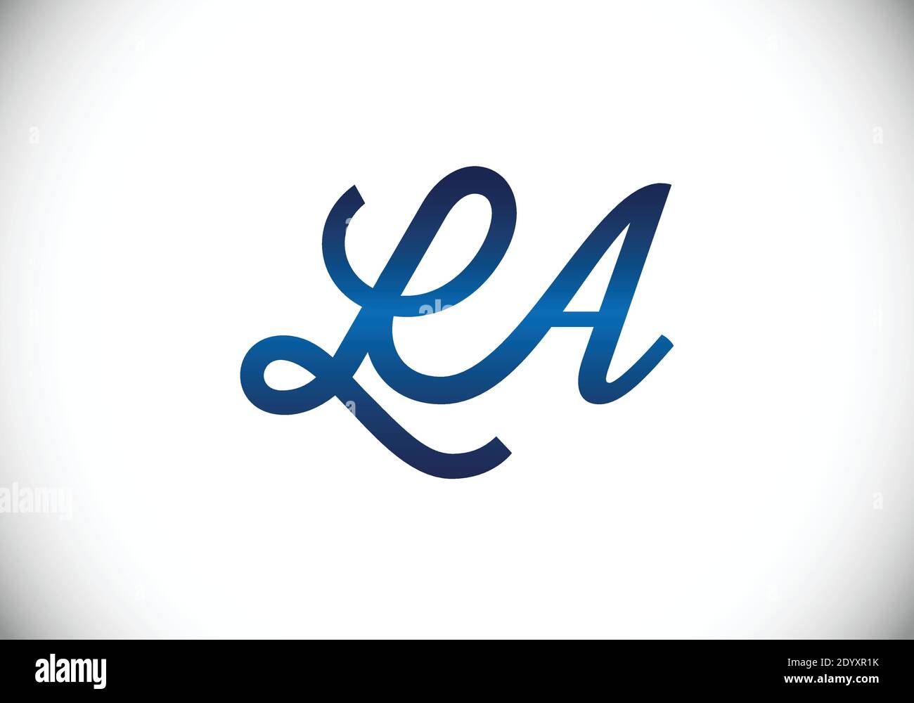 Initial Monogram Letter L A Logo Design Vector Template. L A Letter ...