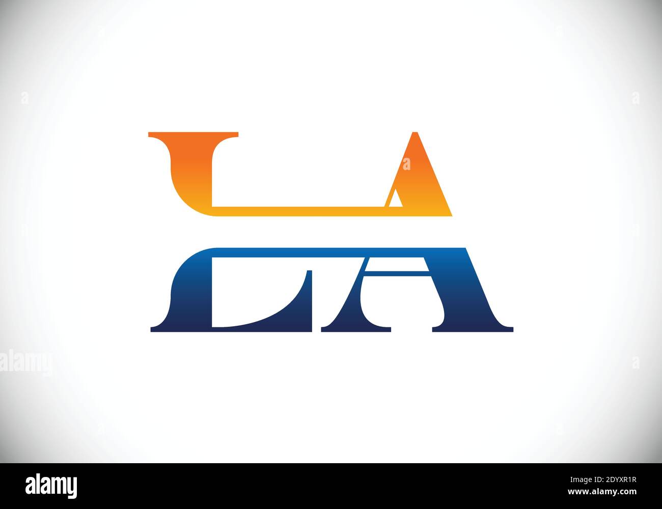 Initial Monogram Letter L A Logo Design Vector Template. L A Letter ...