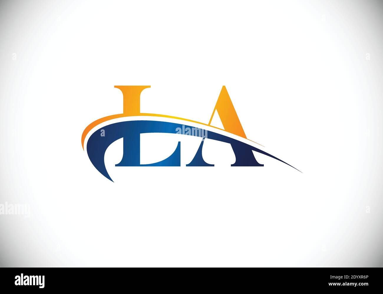 Initial Monogram Letter L A Logo Design Vector Template. L A Letter ...