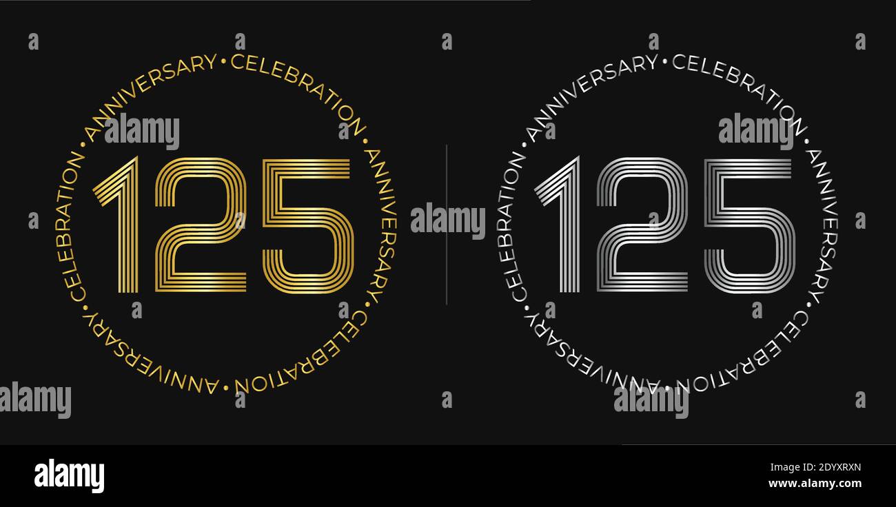 125th birthday. One hundred and twenty-five years anniversary ...