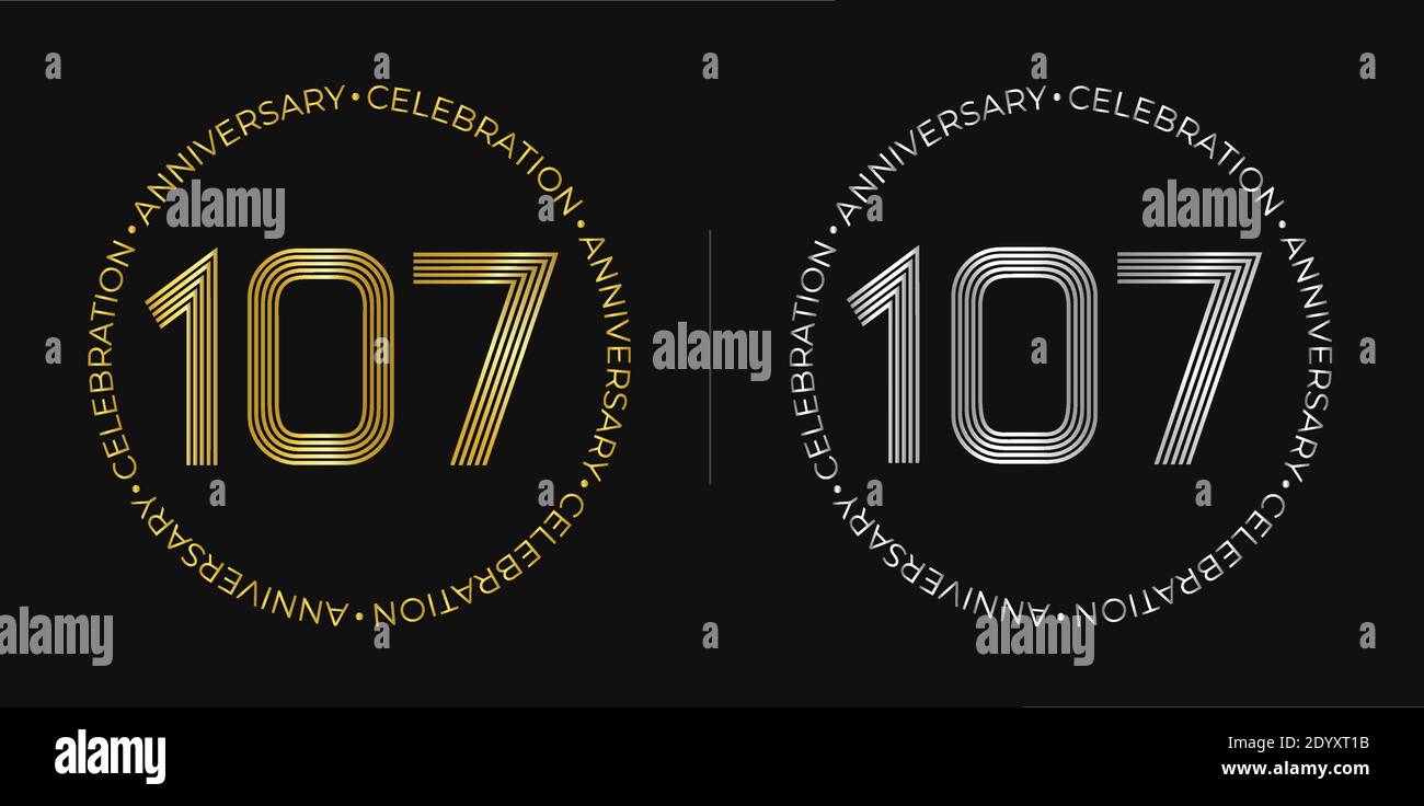 107 years anniversary Stock Vector Images - Alamy
