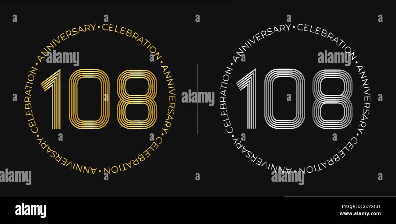 108 years anniversary Stock Vector Images - Alamy