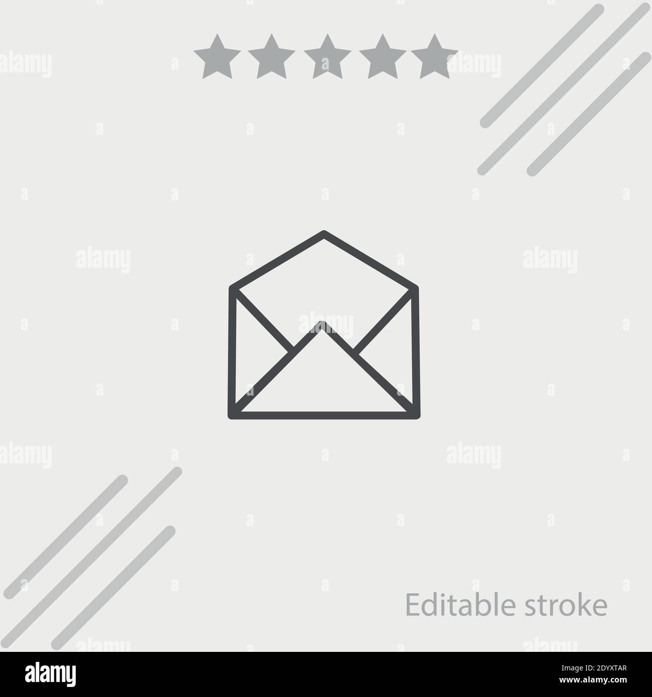 open email message vector icon modern simple vector illustration Stock ...