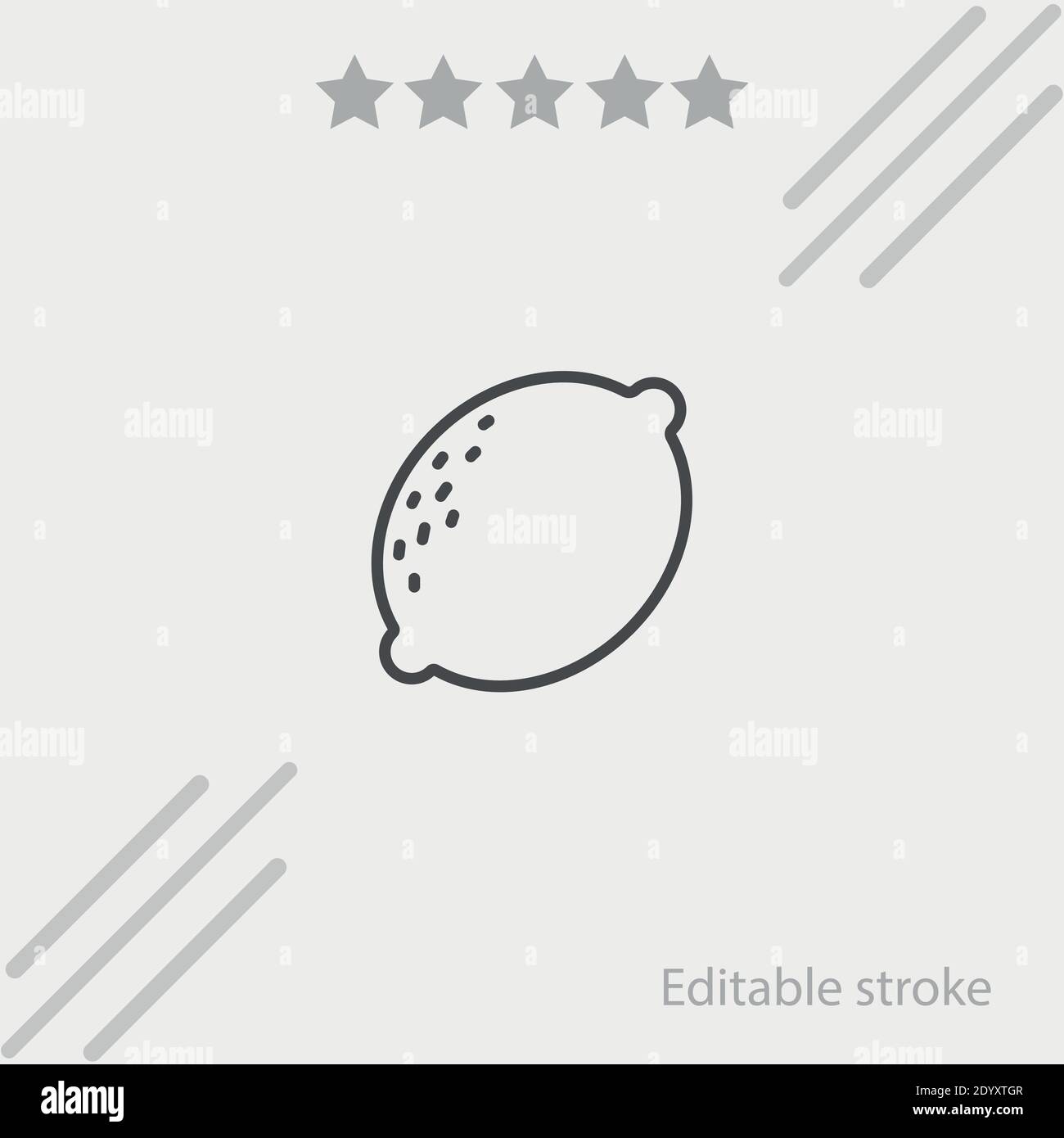 ripe lemon vector icon modern simple vector illustration Stock Vector ...