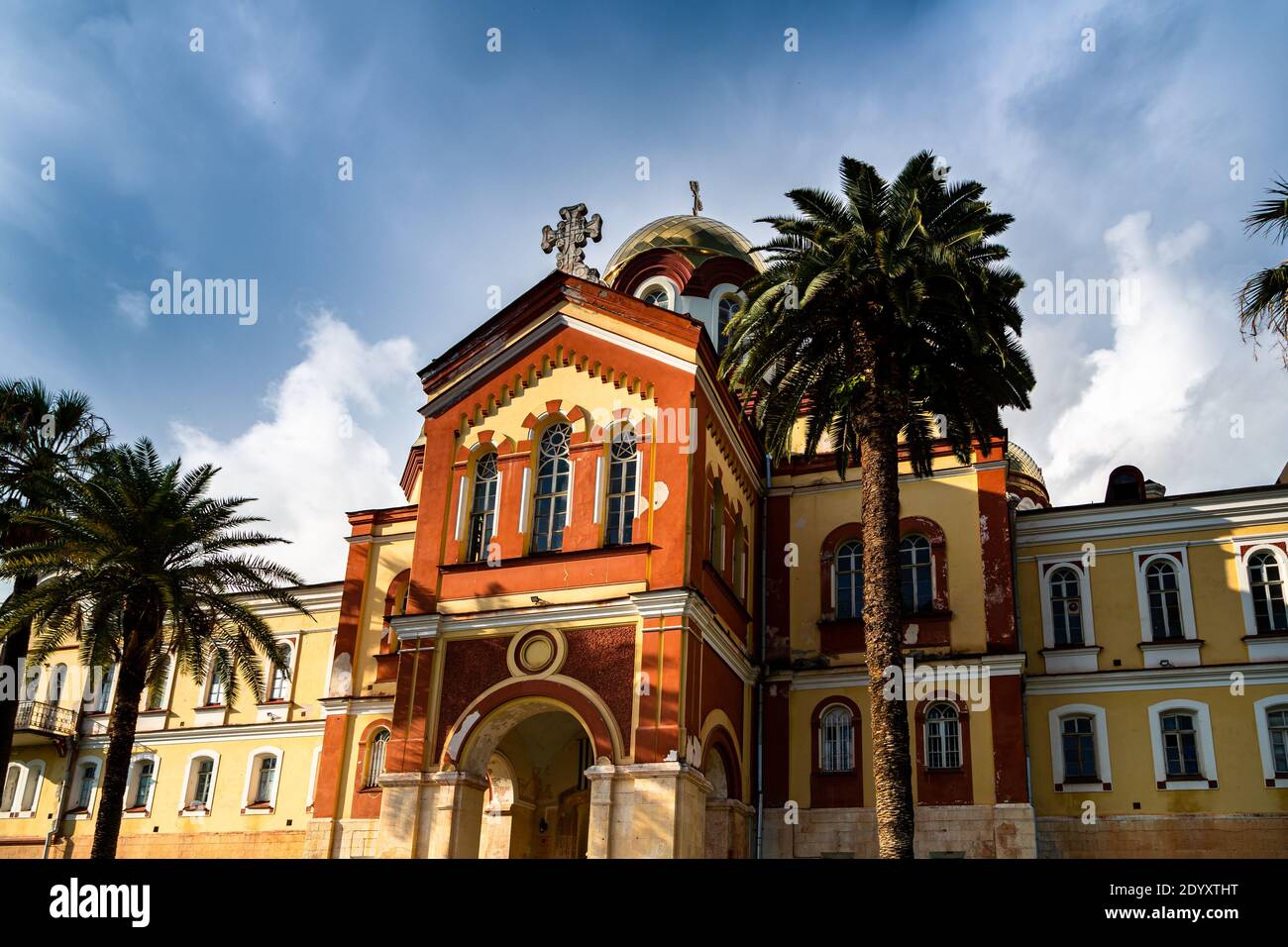New Athos, Abkhazia - September 28, 2019. Orthodox monastery in the ...