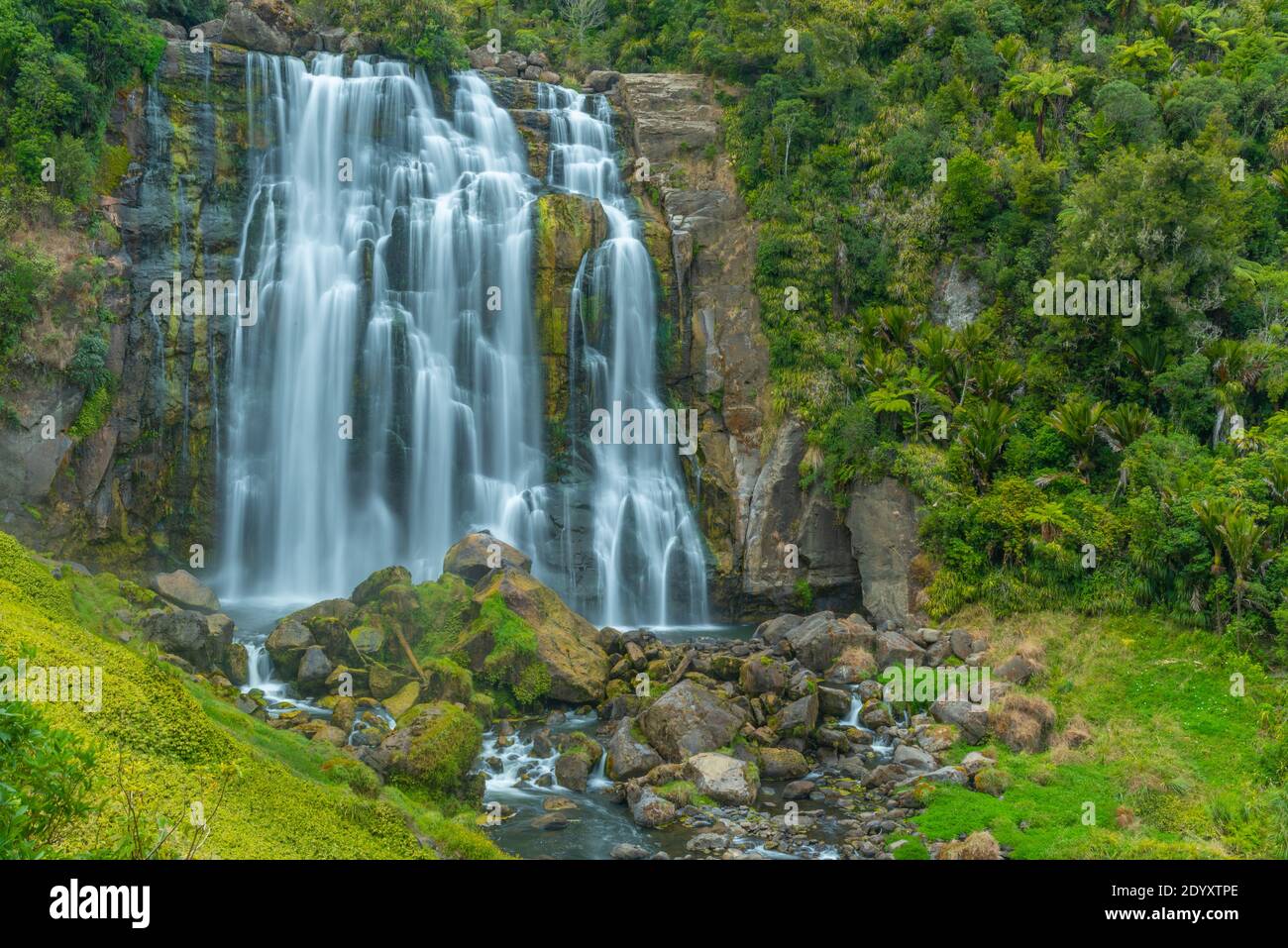 Marokopa Falls at New Zealand Stock Photo - Alamy