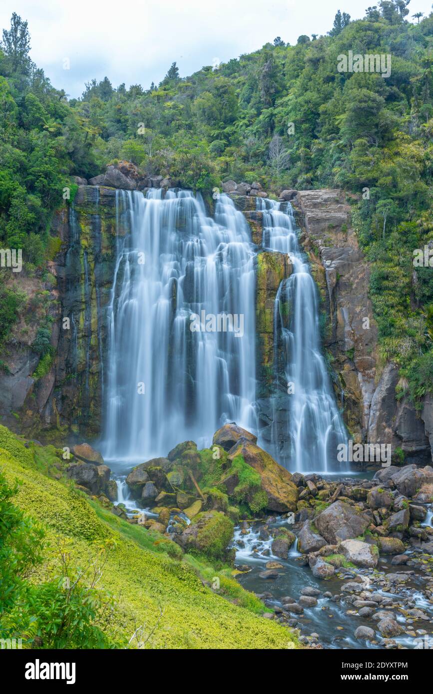Marokopa Falls at New Zealand Stock Photo - Alamy