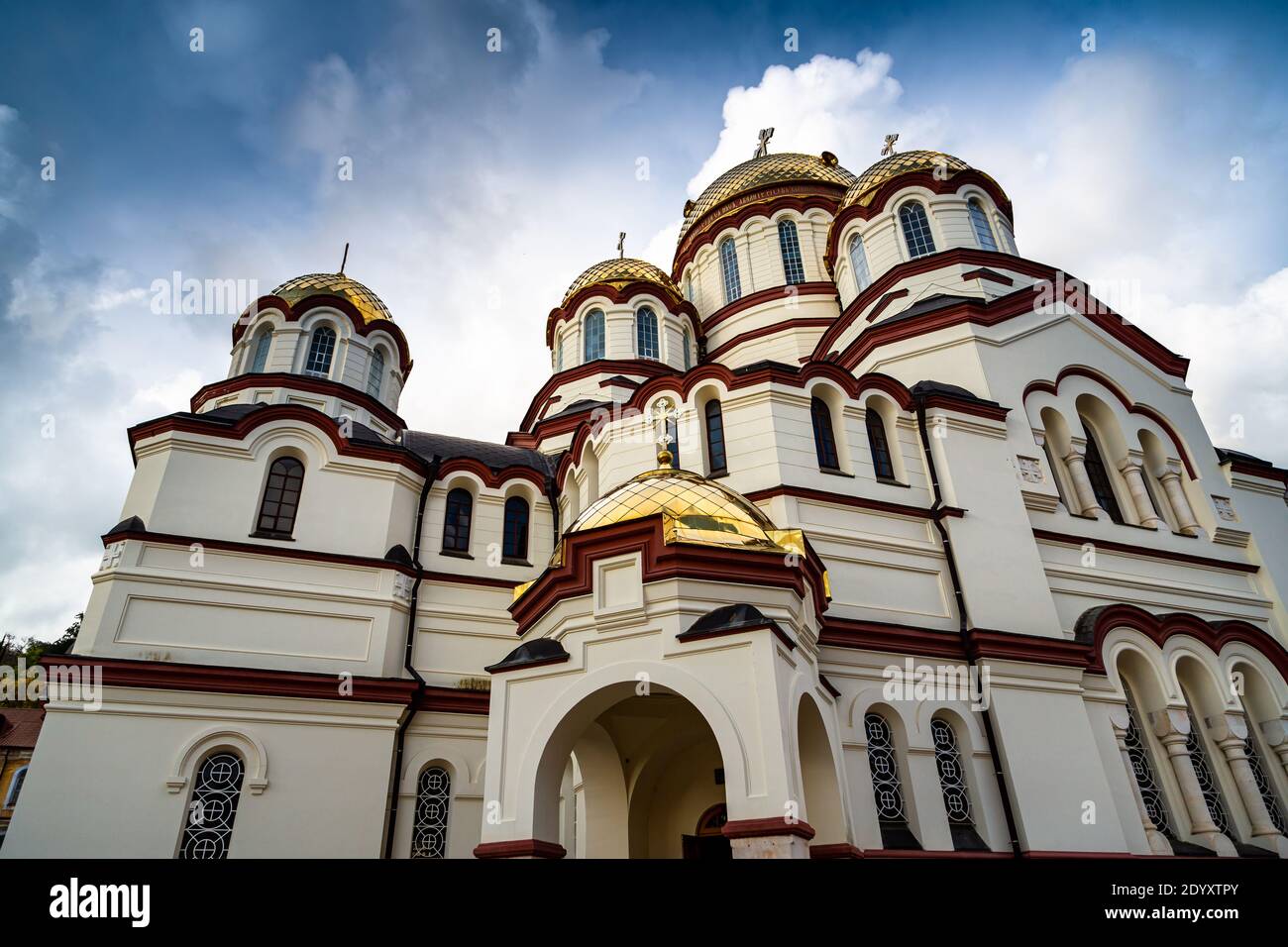 New Athos, Abkhazia - September 28, 2019. Orthodox monastery in the ...