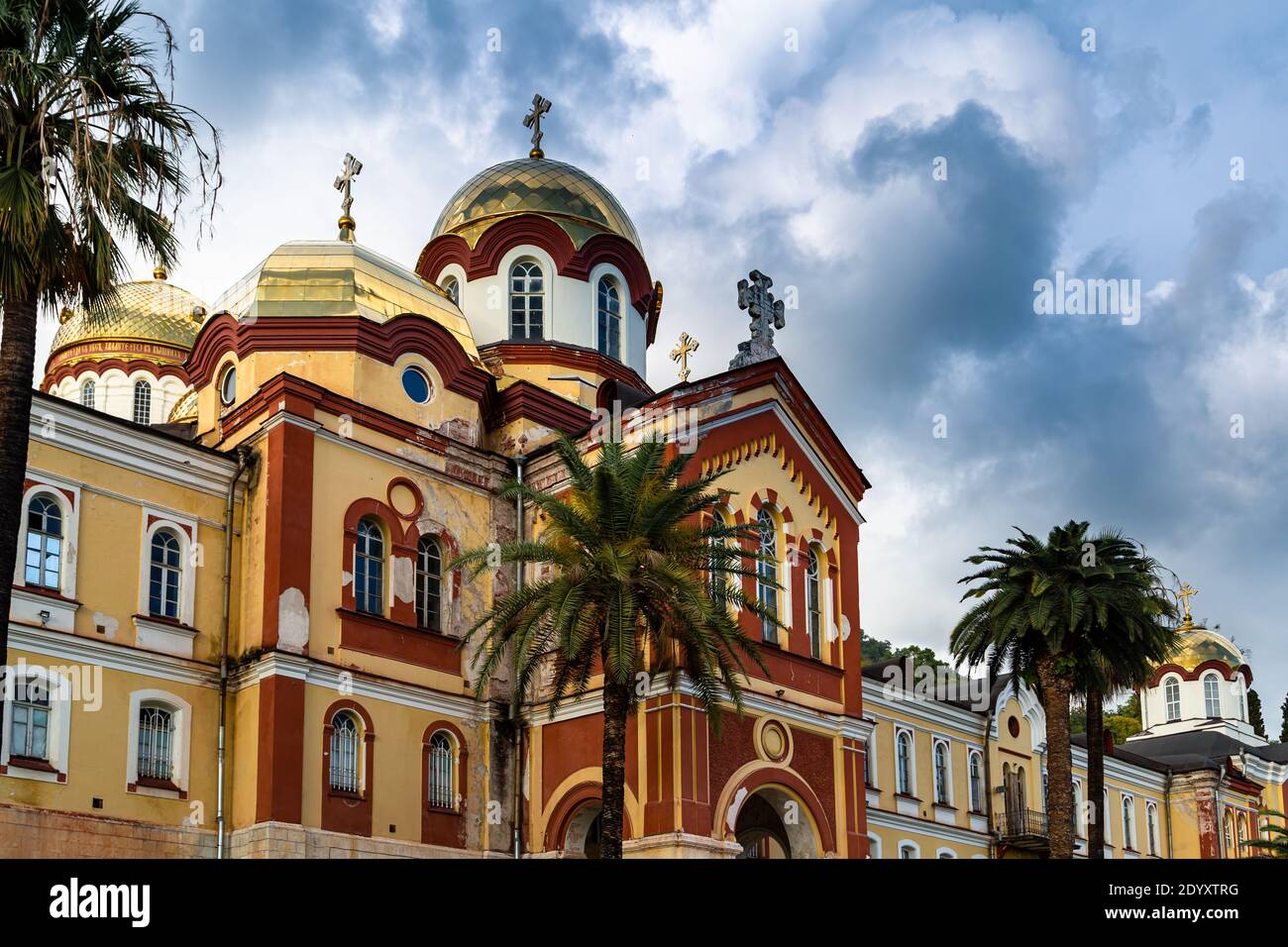 New Athos, Abkhazia - September 28, 2019. Orthodox monastery in the ...