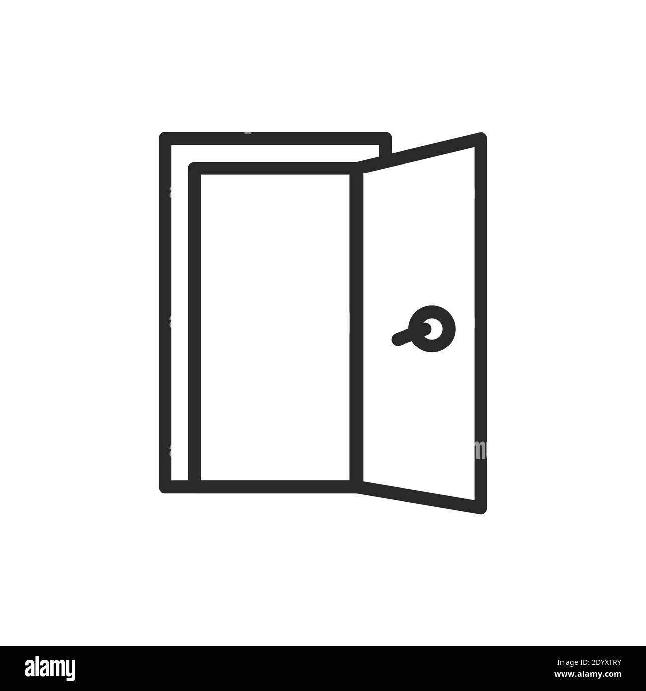 Open doors icon Black and White Stock Photos & Images - Alamy
