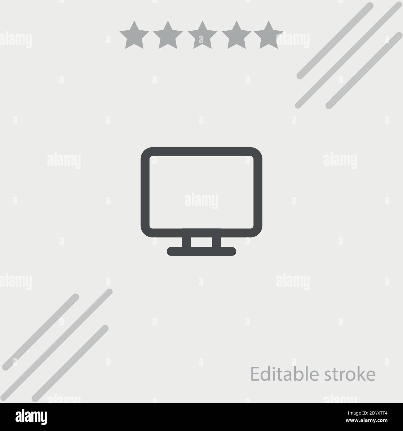 monitor outline vector icon modern simple vector illustration Stock ...
