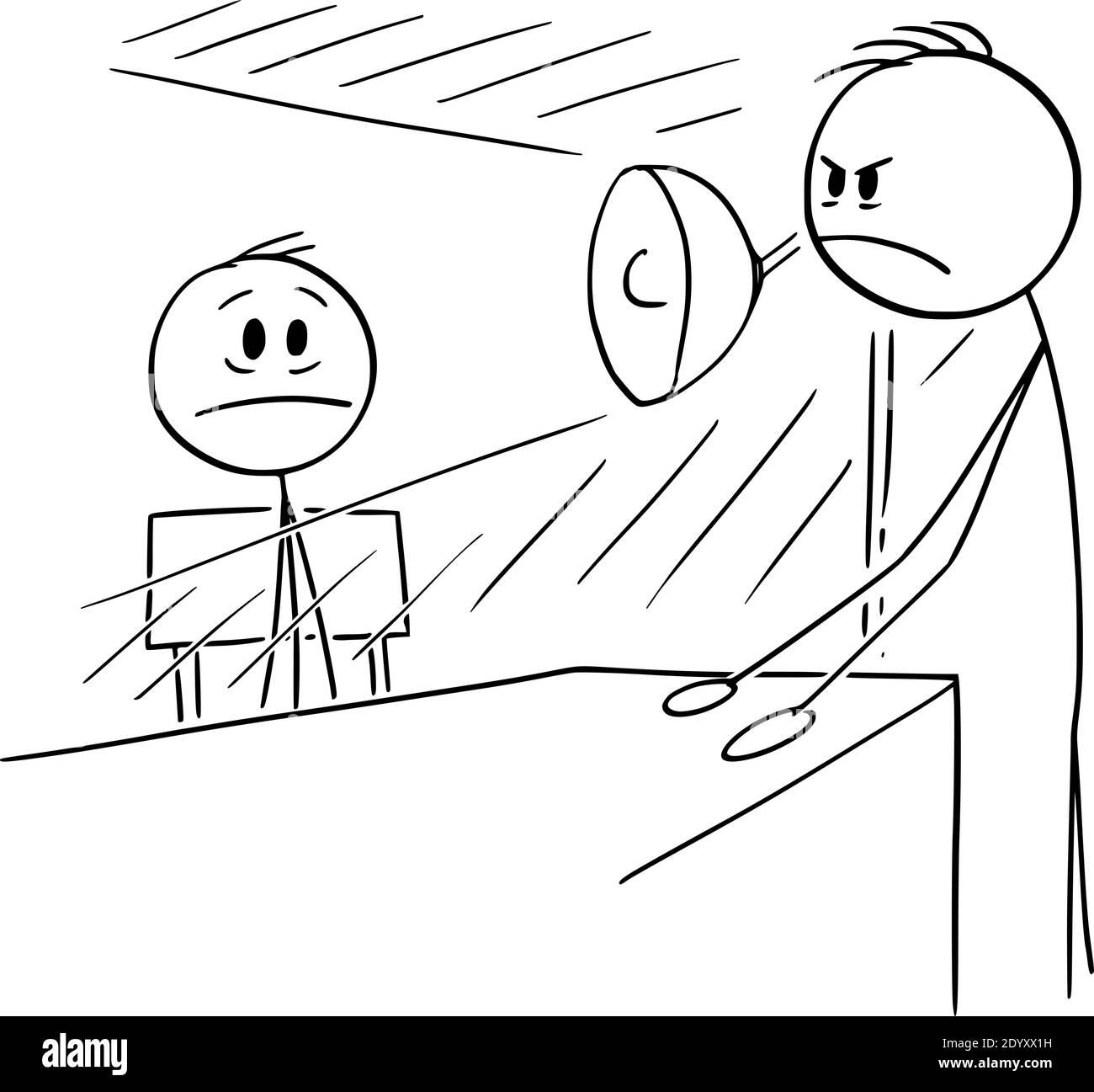 Police officer interrogation suspect Cut Out Stock Images & Pictures ...