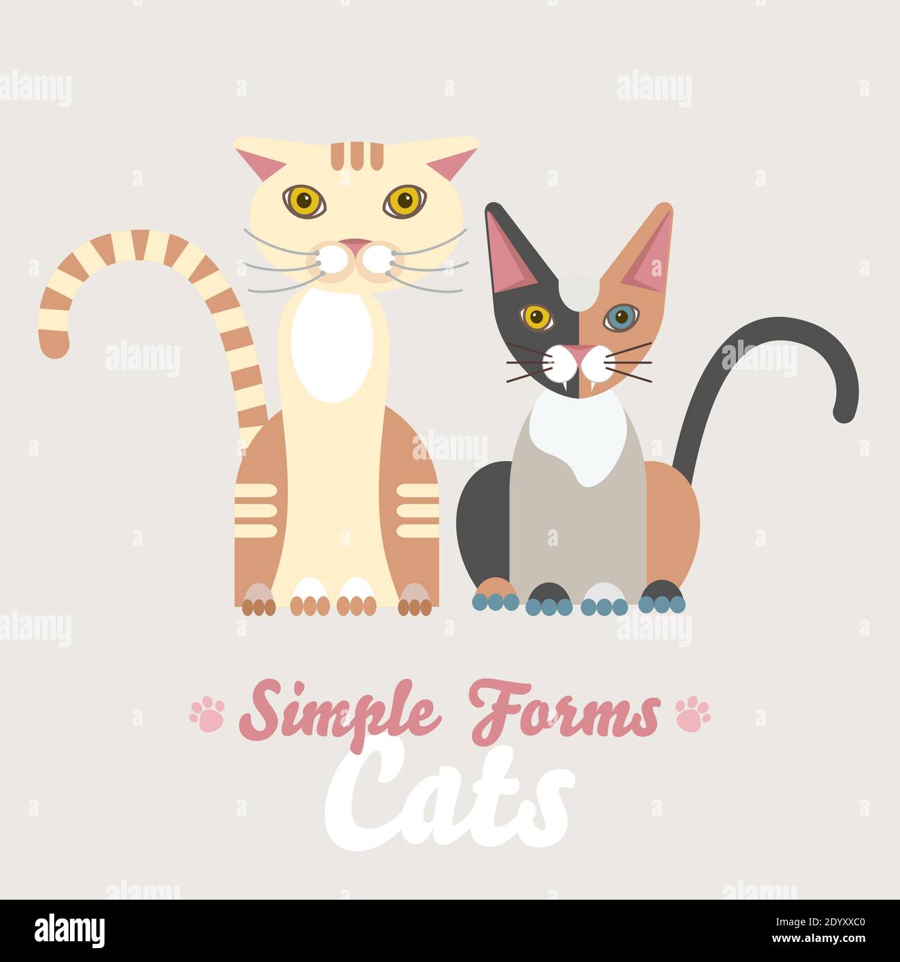 Cat Sitting Front Drawing