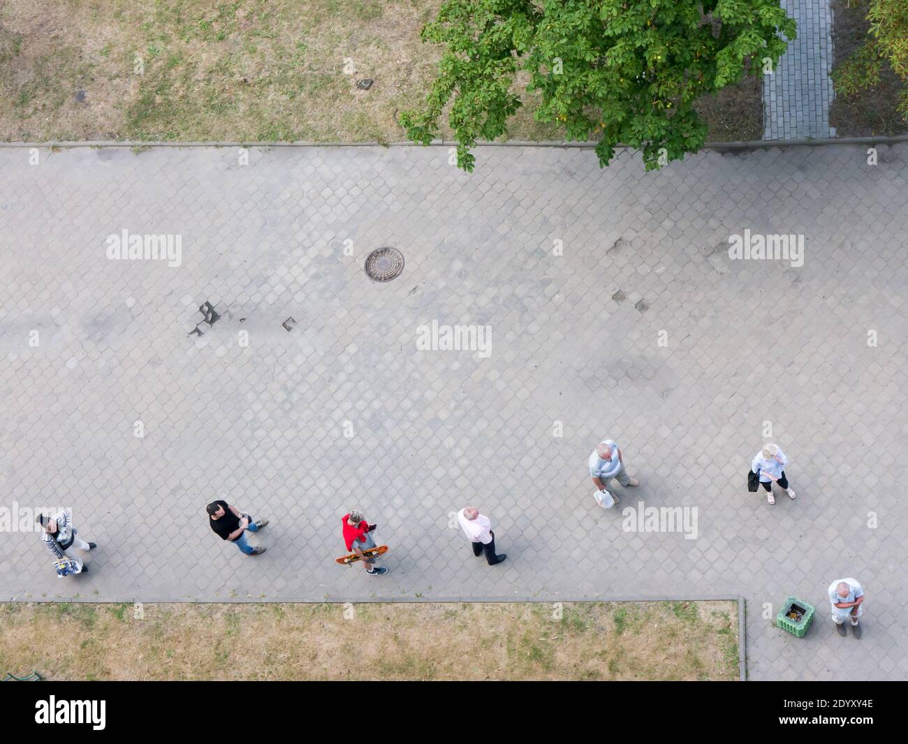 The Architecture backgrounds and objects. Sidewalk. People. View from ...