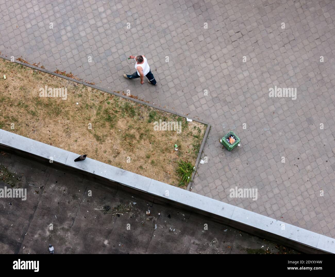 The Architecture backgrounds and objects. Sidewalk. People. View from ...