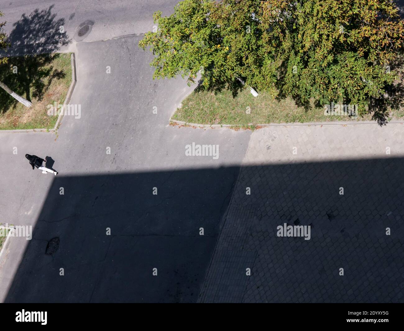The Architecture backgrounds and objects. Sidewalk. People. View from ...