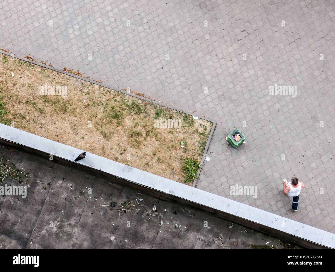 The Architecture backgrounds and objects. Sidewalk. People. View from ...