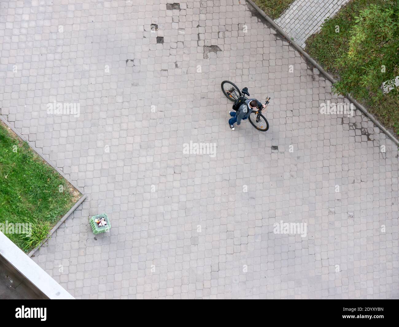 The Architecture backgrounds and objects. Sidewalk. People. View from ...
