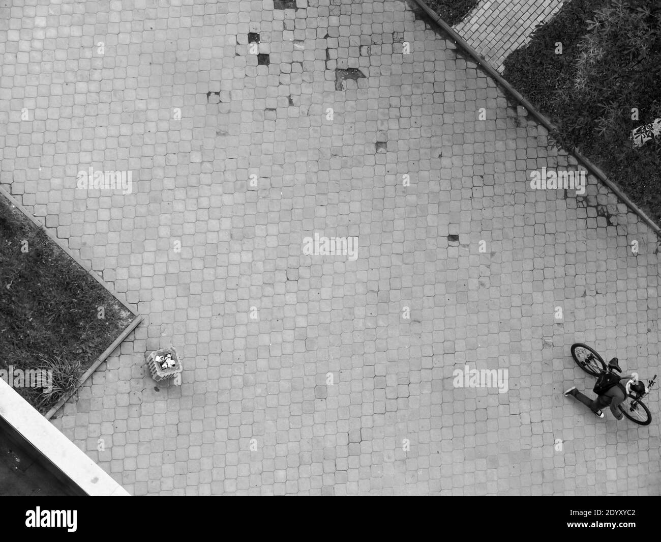 The Architecture backgrounds and objects. Sidewalk. People. View from ...