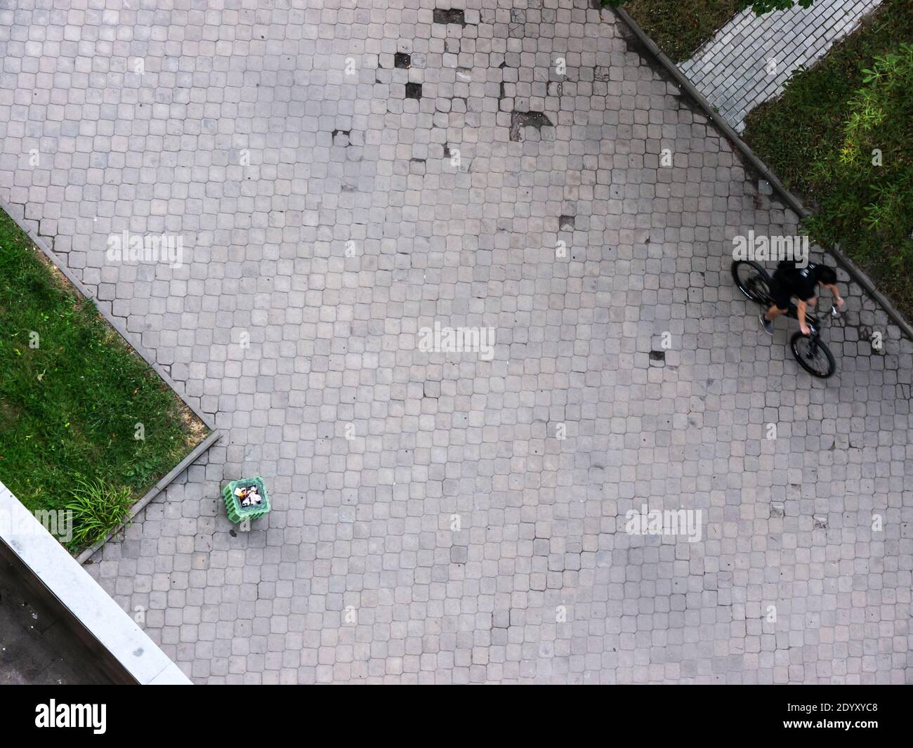 The Architecture backgrounds and objects. Sidewalk. People. View from ...