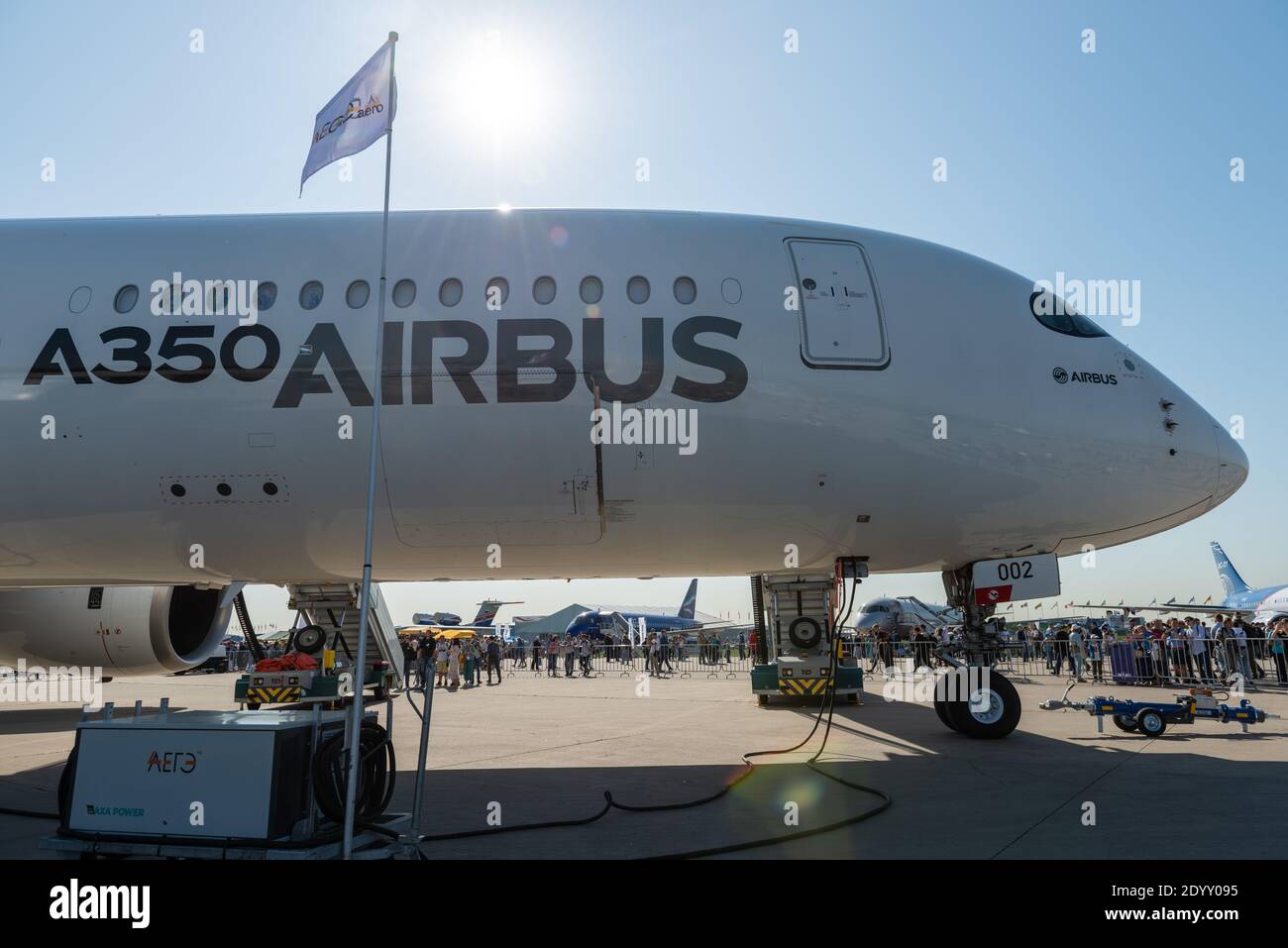 August 30, 2019. Zhukovsky, Russia. long-range wide-body twin-engine ...