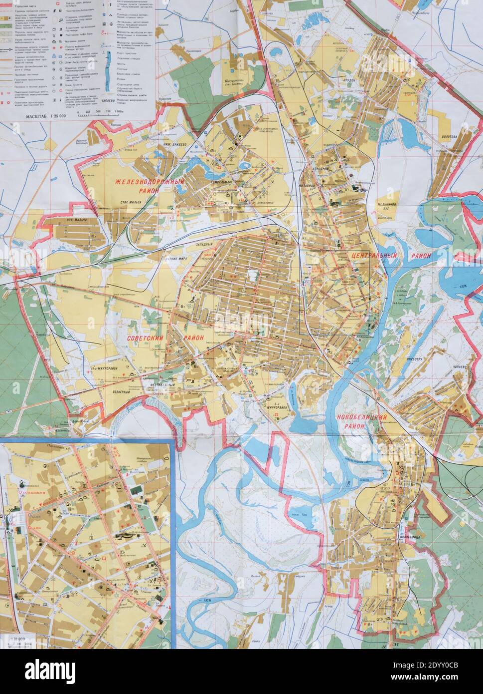 Topographic map of the city of Gomel Stock Photo - Alamy