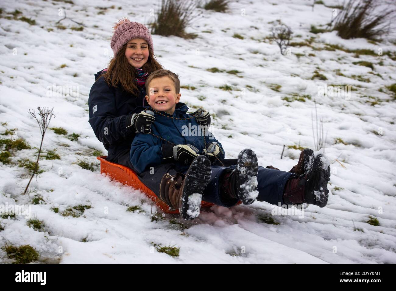 Anna Monaghan (aged 11) with her brother Isaac Monaghan (aged 7 ...