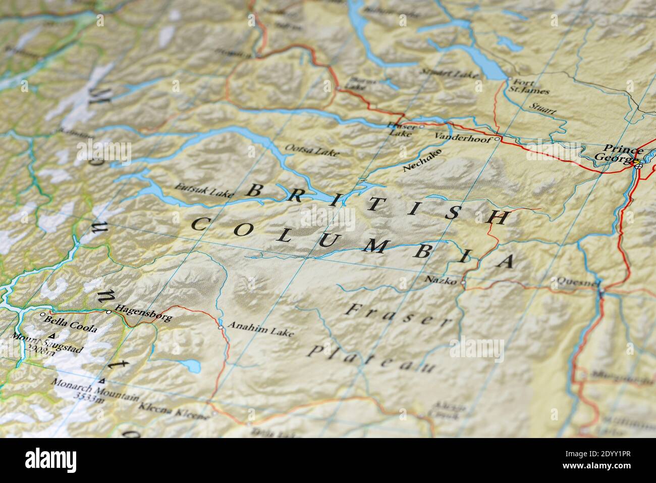 British columbia map hi-res stock photography and images - Alamy