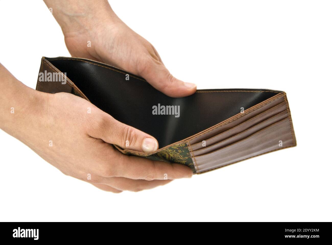 Empty wallet, symbol of economic trouble for individual and families ...