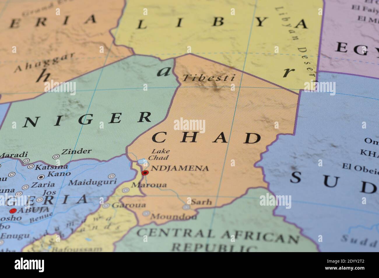 Chad map hi-res stock photography and images - Alamy