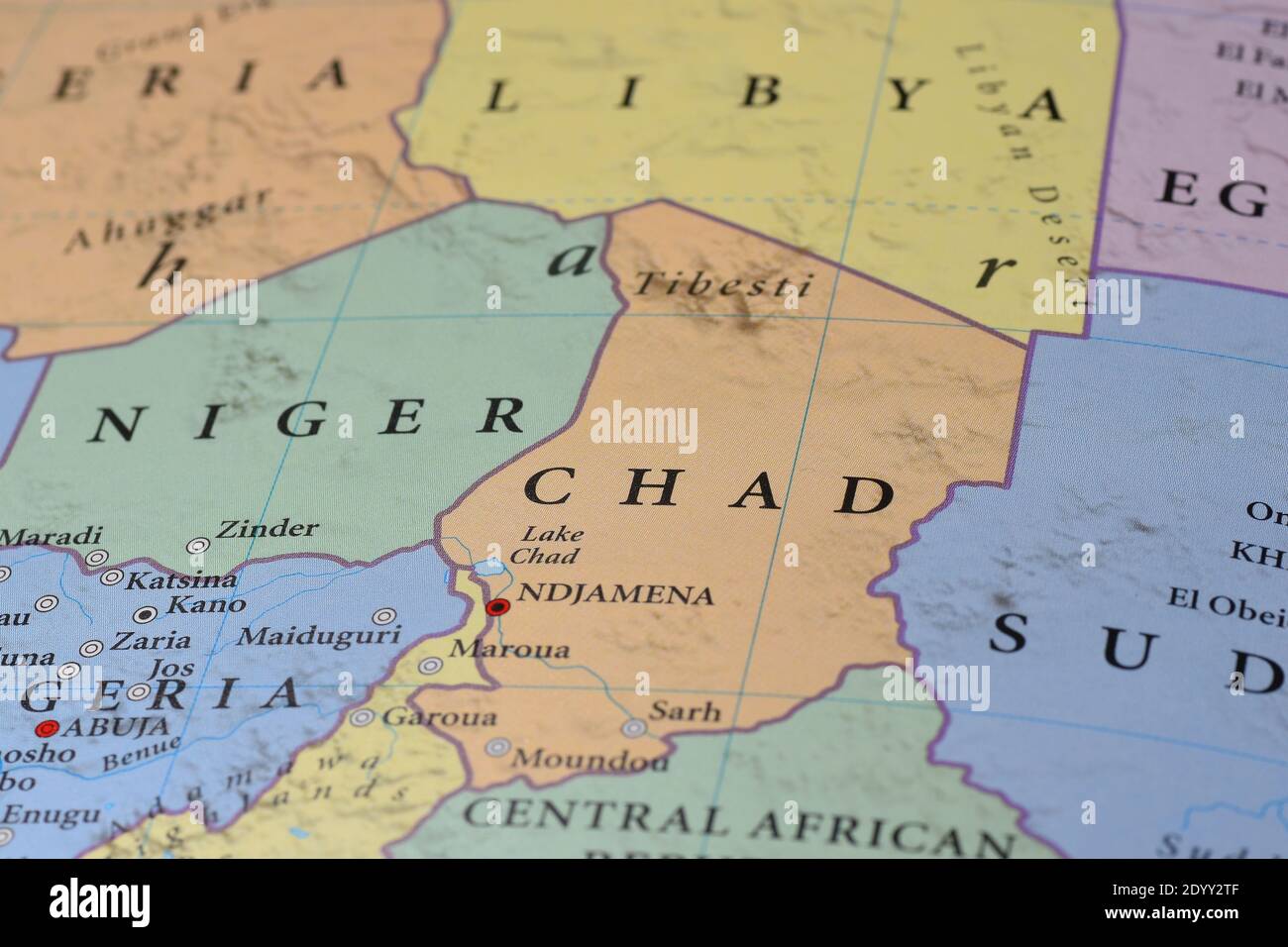 Chad map hi-res stock photography and images - Alamy