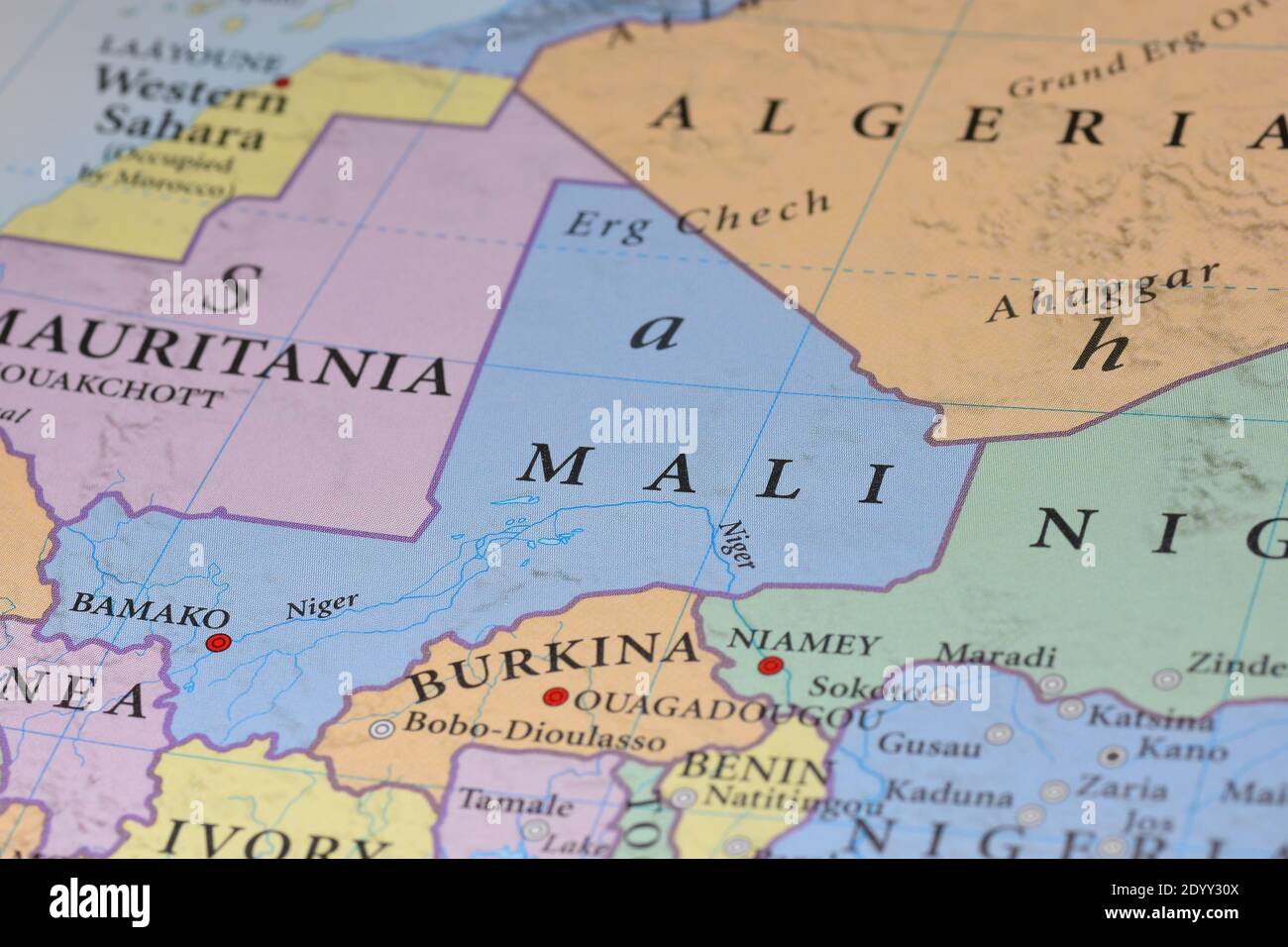 Maps of mali hi-res stock photography and images - Alamy