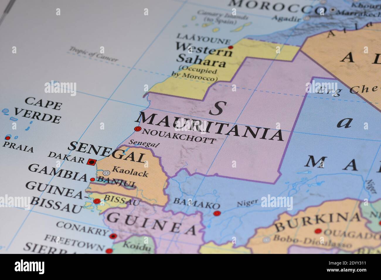 Maps of mauritania hi-res stock photography and images - Alamy