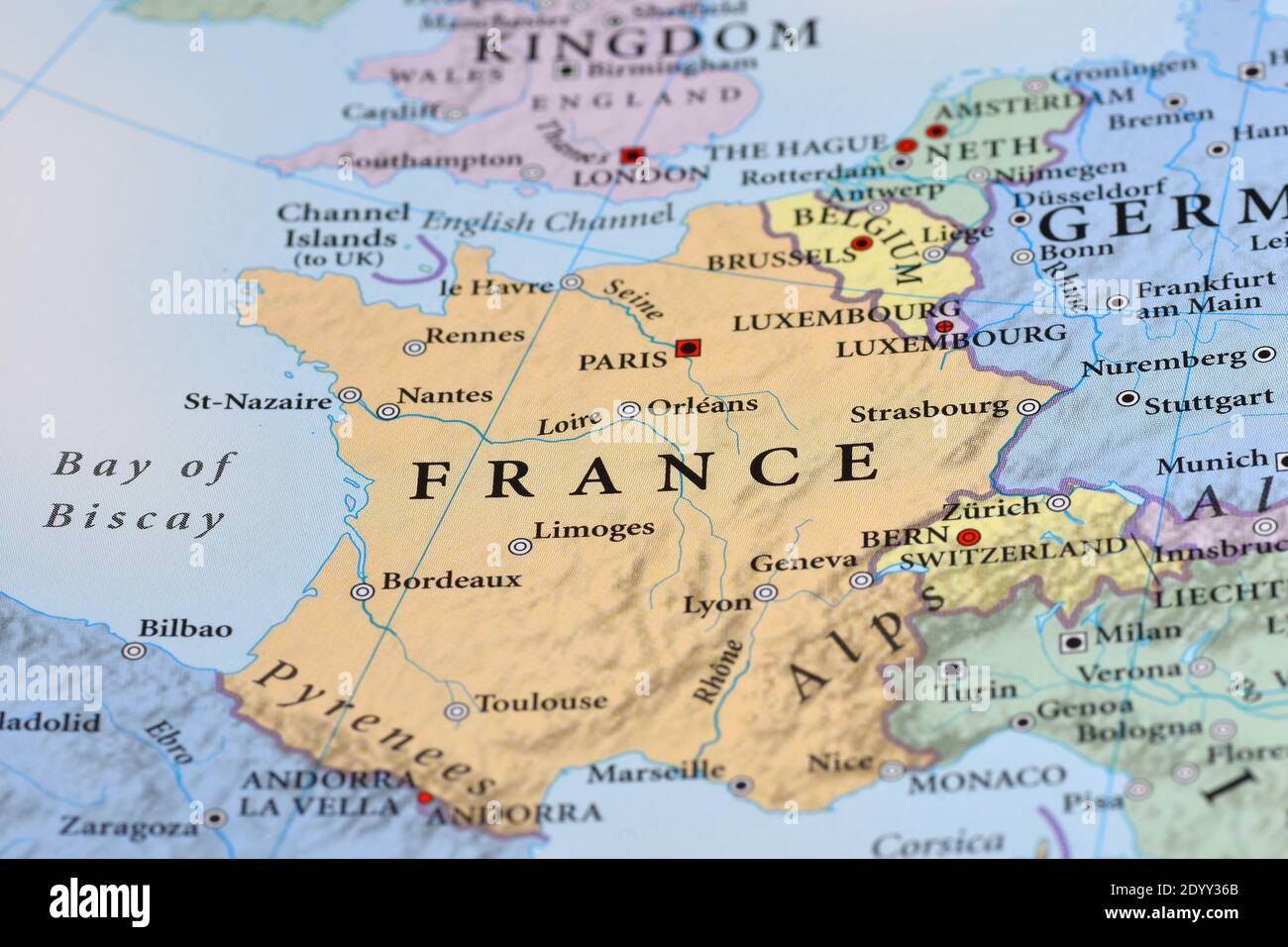 Maps of france hi-res stock photography and images - Alamy