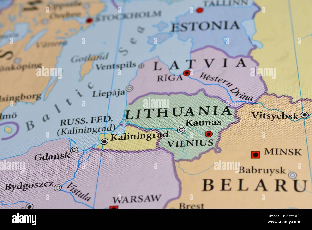 Lithuania Map Stock Photo - Alamy
