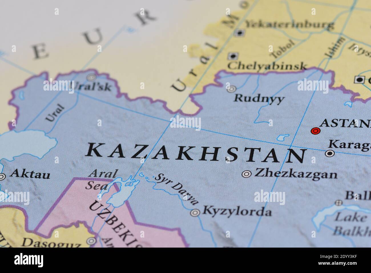 Map Of Kazakhstan High Resolution Stock Photography and Images - Alamy