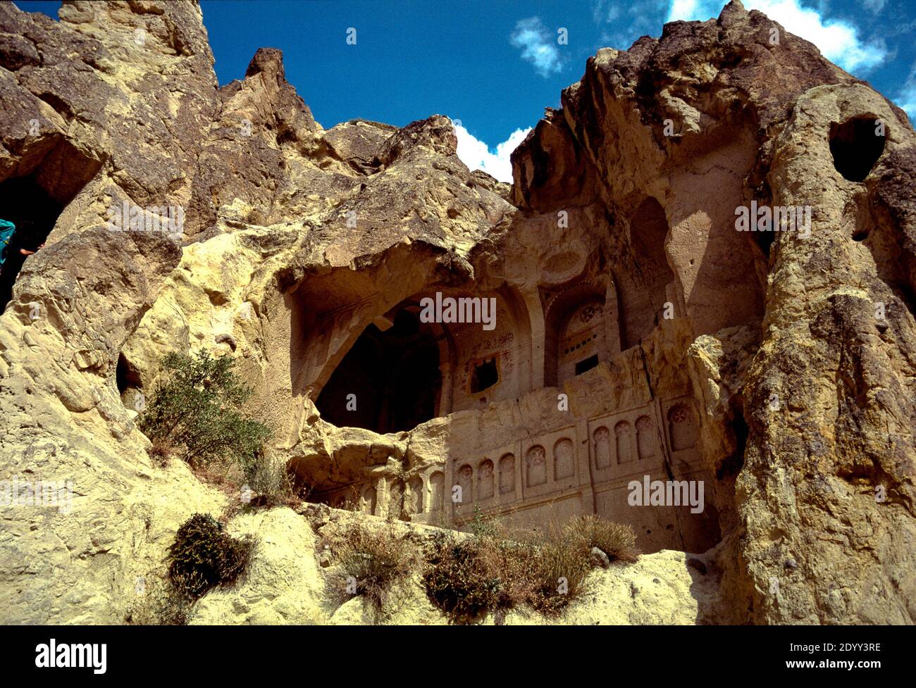 Goreme, Cappadocia, Turkey: ancient rock church Karanlık Kilise Stock ...