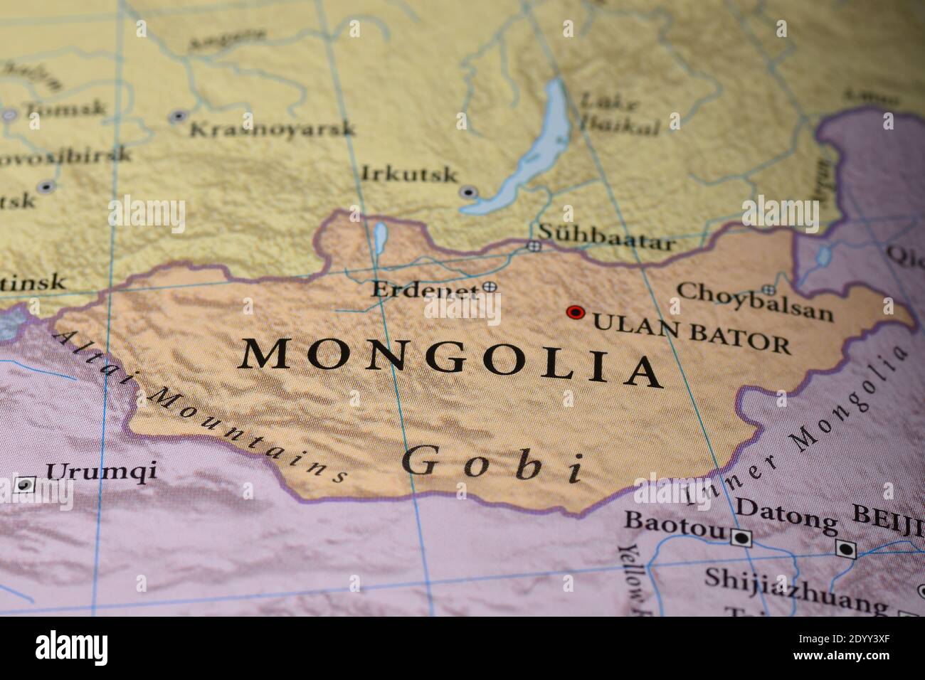 Mongolia map hi-res stock photography and images - Alamy