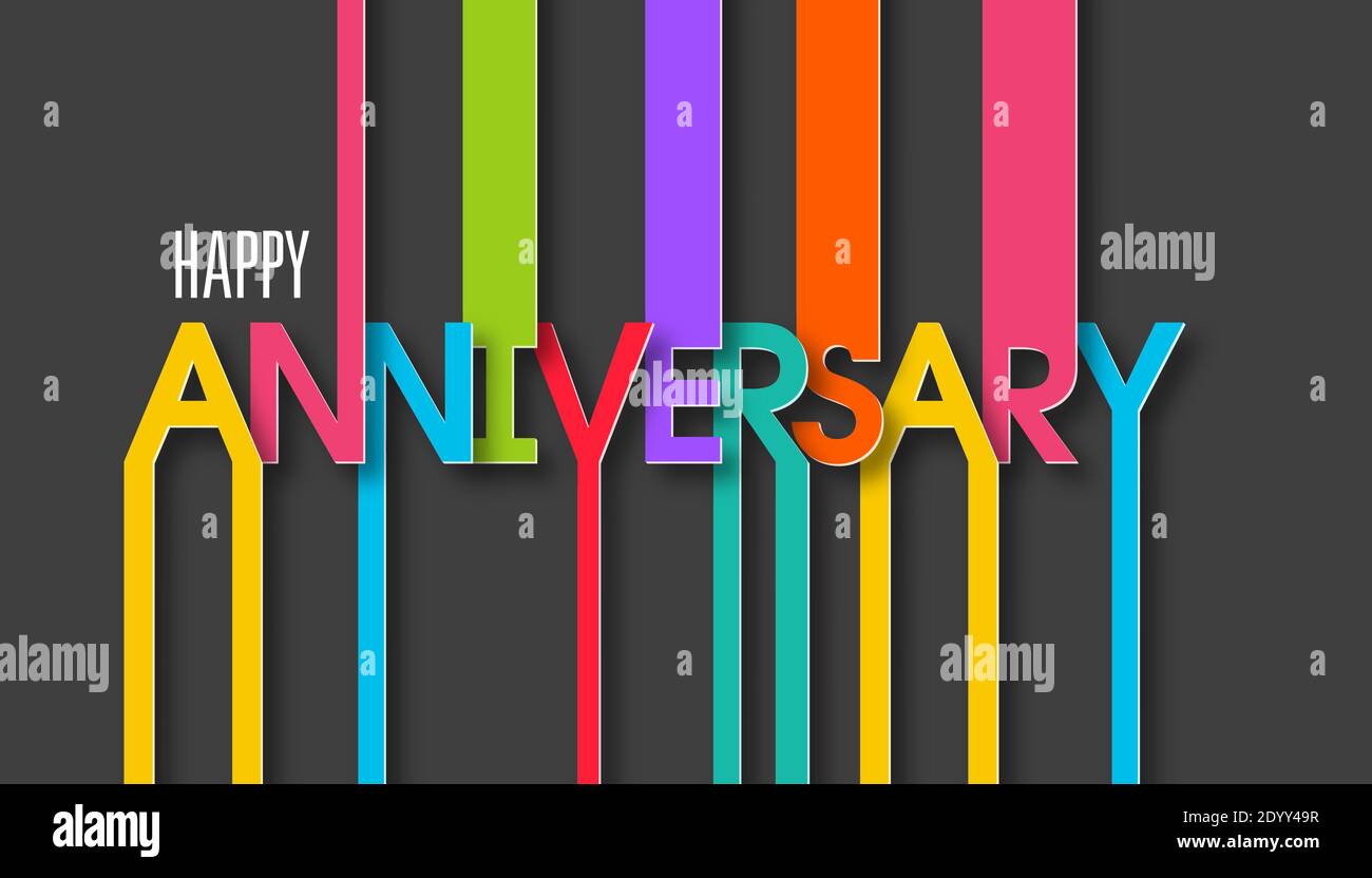 Illustration of Happy Anniversary Celebration vector Stock Vector Image ...