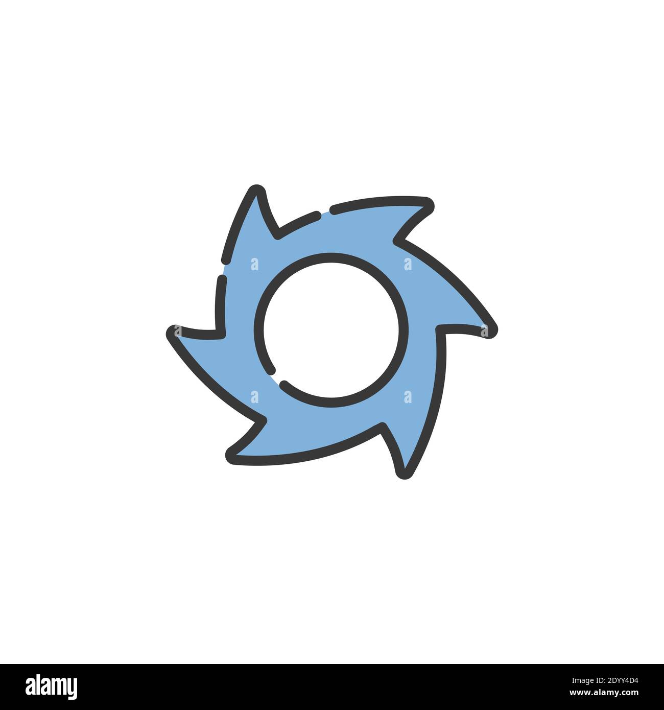 Hurricane category three. Filled color icon. Isolated weather vector ...