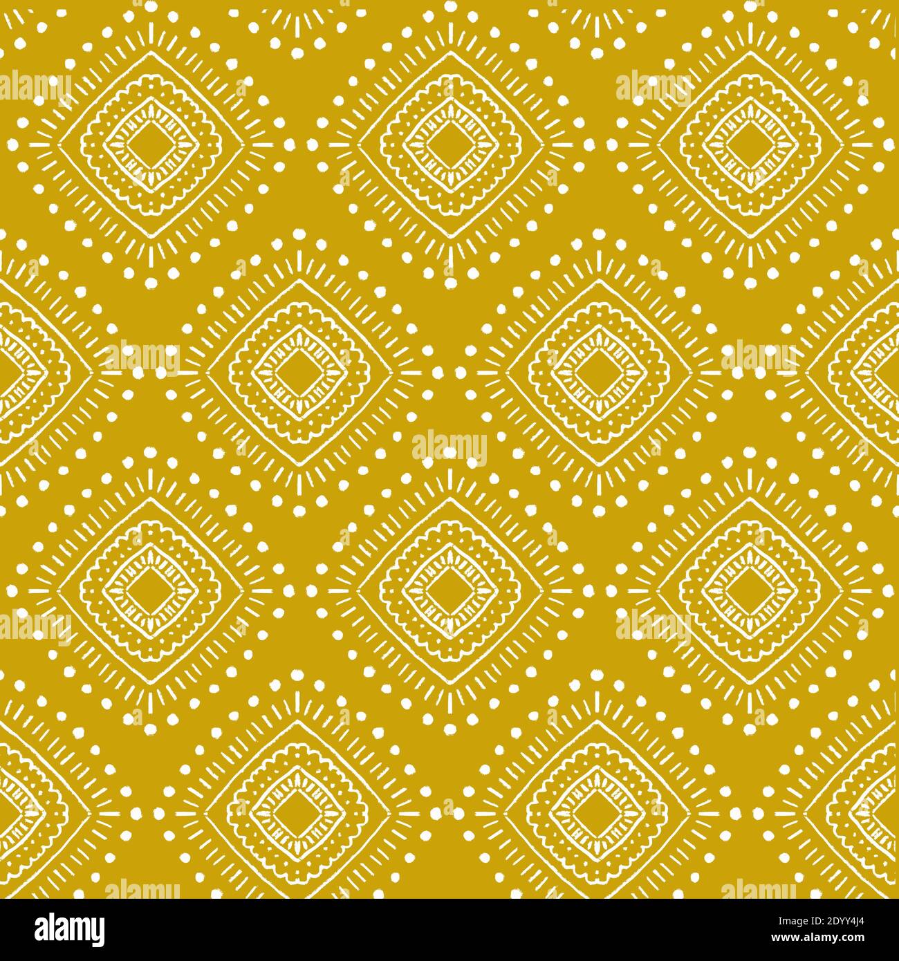 Seamless ethnic geometric pattern Golden yellow white. Repeating ...