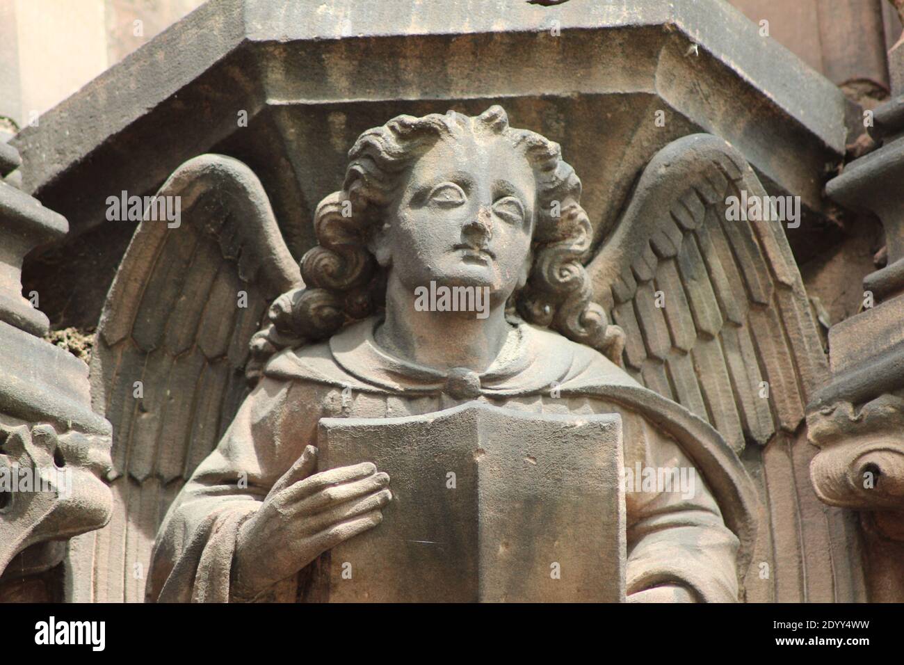 Stone Angel Chester Cathedral Stock Photo - Alamy
