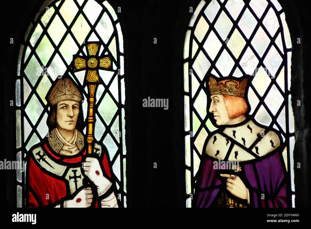 Chester Cathedral Stained Glass Windows Stock Photo - Alamy