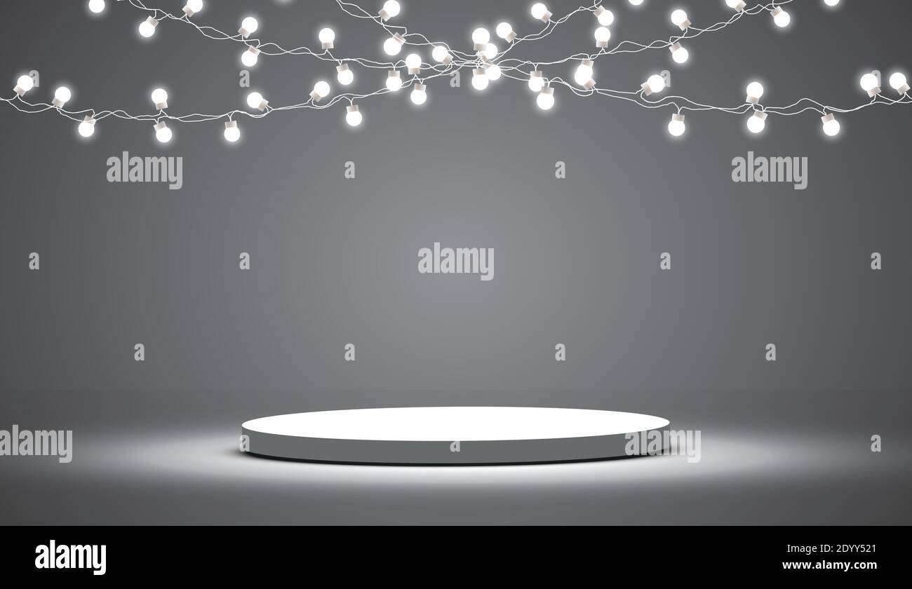 Vector Spotlights. Scene. Light Effects Podium. Light Stock Vector ...