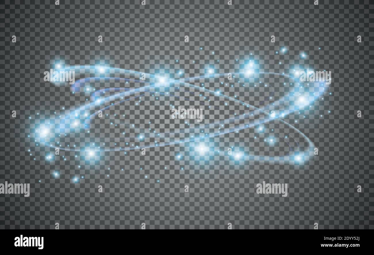 Circular lens flare transparent light effect. Abstract sparkling spark ...