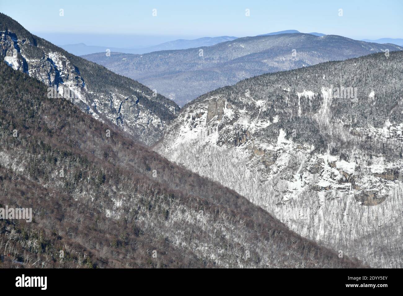 Easy way Gondola lift at Stowe Ski Resort in Vermont, view to the ...