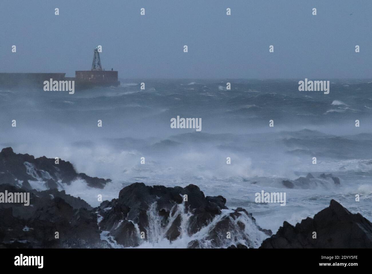 Stormy sea and rocks Stock Photo - Alamy
