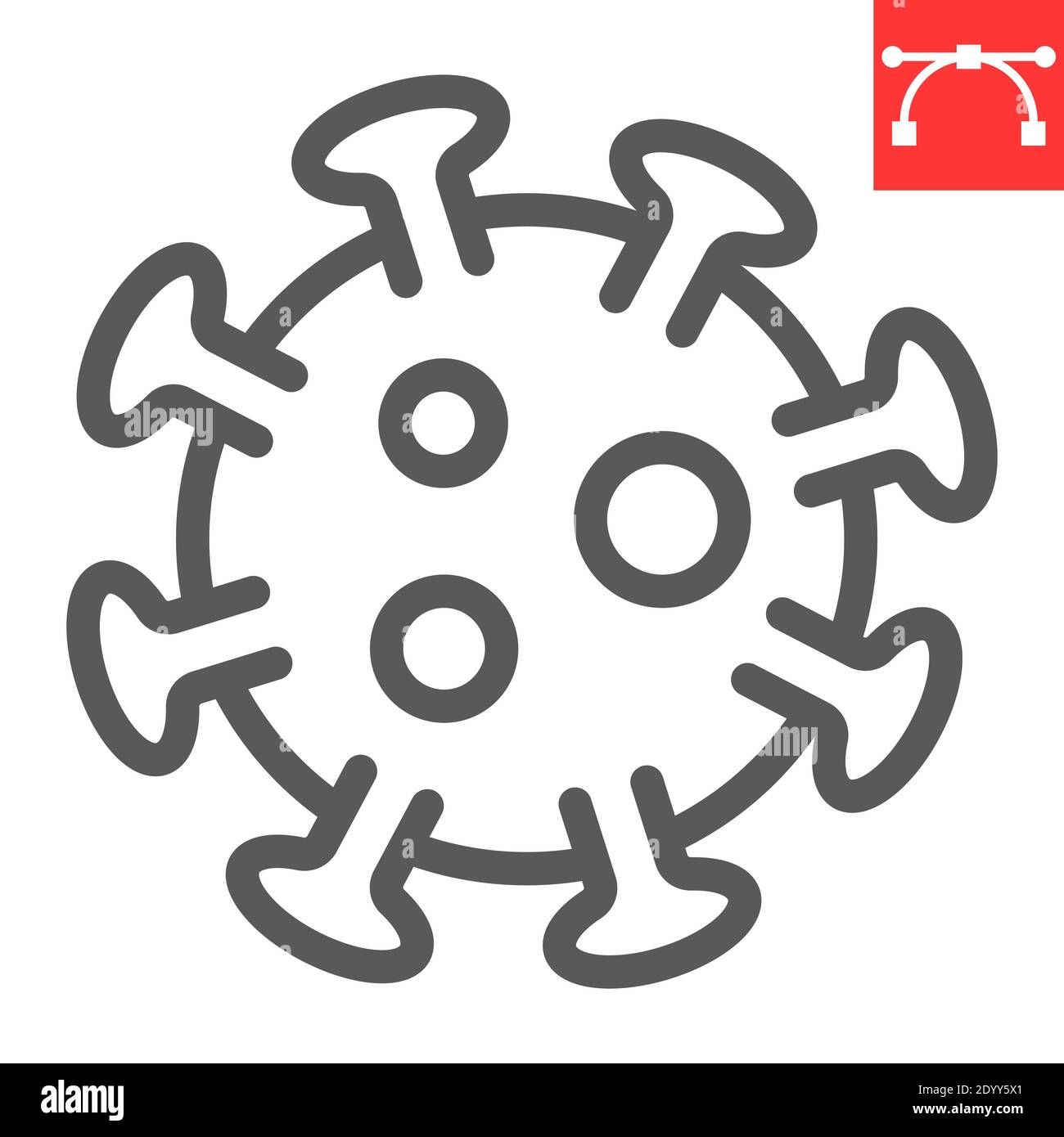 Black line stop virus bacteria Stock Vector Images - Alamy